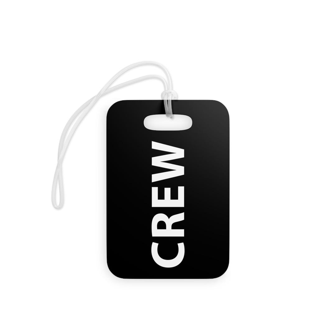 Black CREW Luggage Tag, Aviation Travel Marker, Flight Team Identifier ...