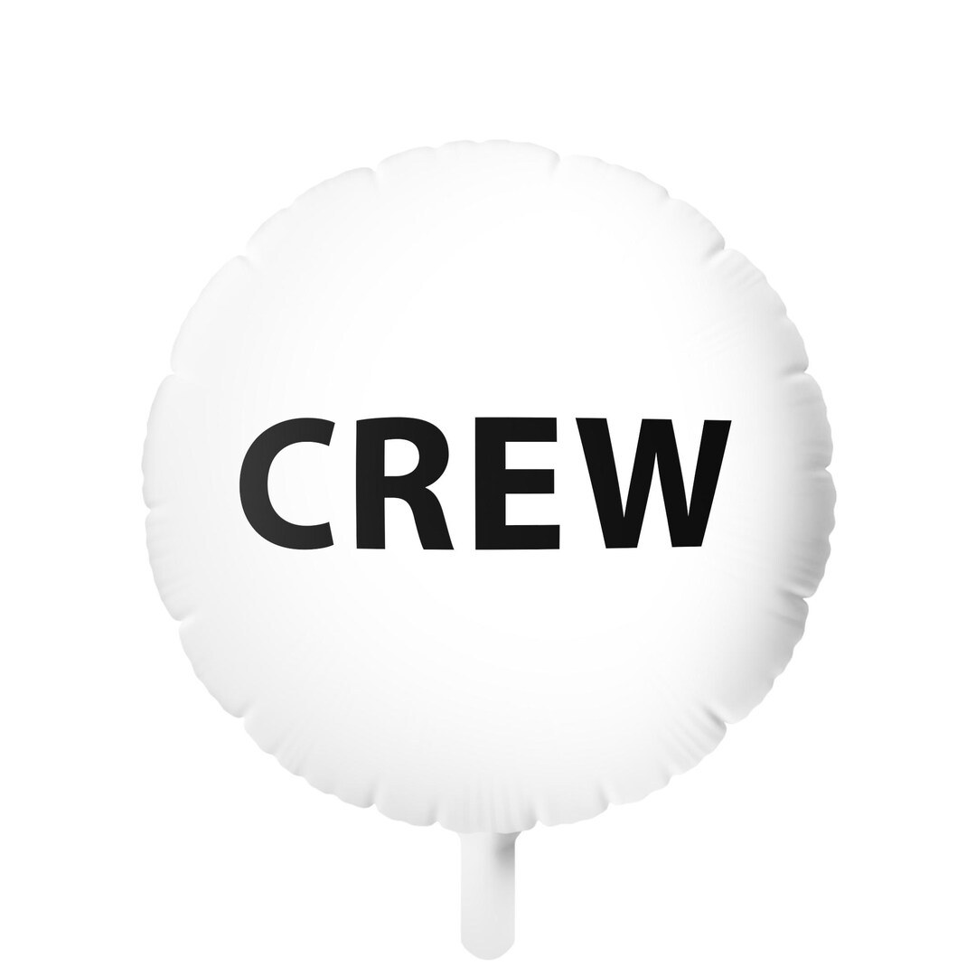 White Helium Balloon, CREW Print, Aviation-themed Party, Flight Crew ...