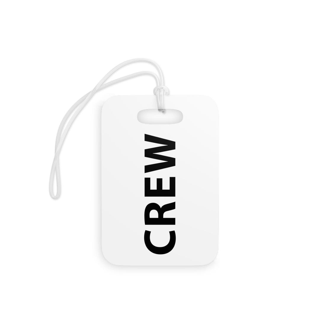 White CREW Luggage Tag, Air Travel Marker, Flight Crew Accessory ...
