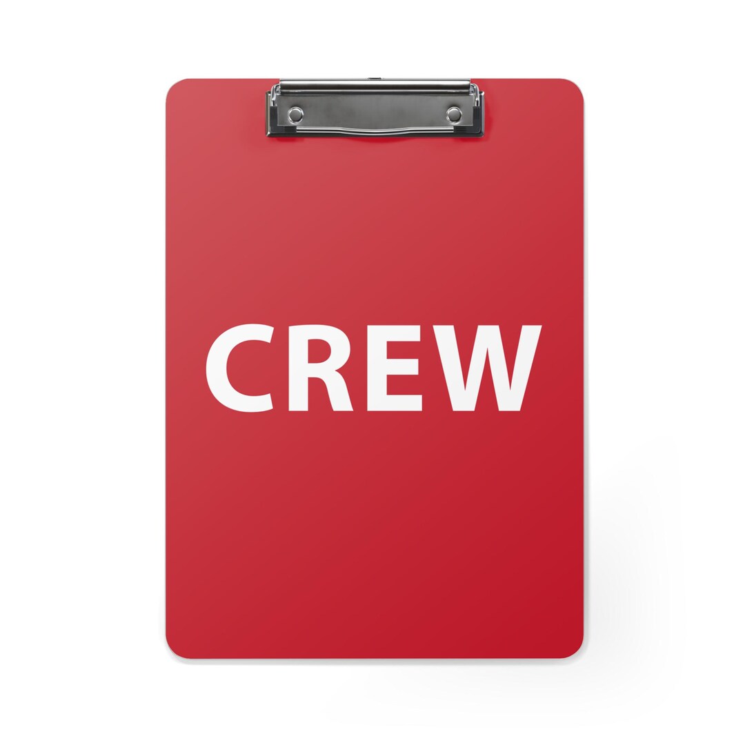 Red CREW Clipboard, Aviation Theme, Flight Team Essential, Durable ...