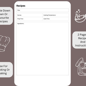Printable Recipe Template - Etsy