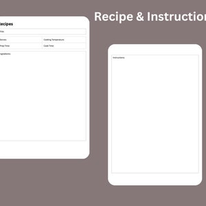 Printable Recipe Template - Etsy