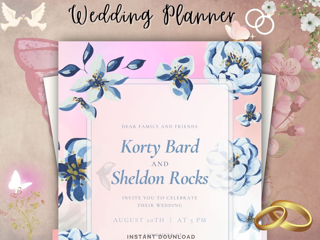 Mini Mal Flowery Wedding Invite Template, Special Day Invitations ...