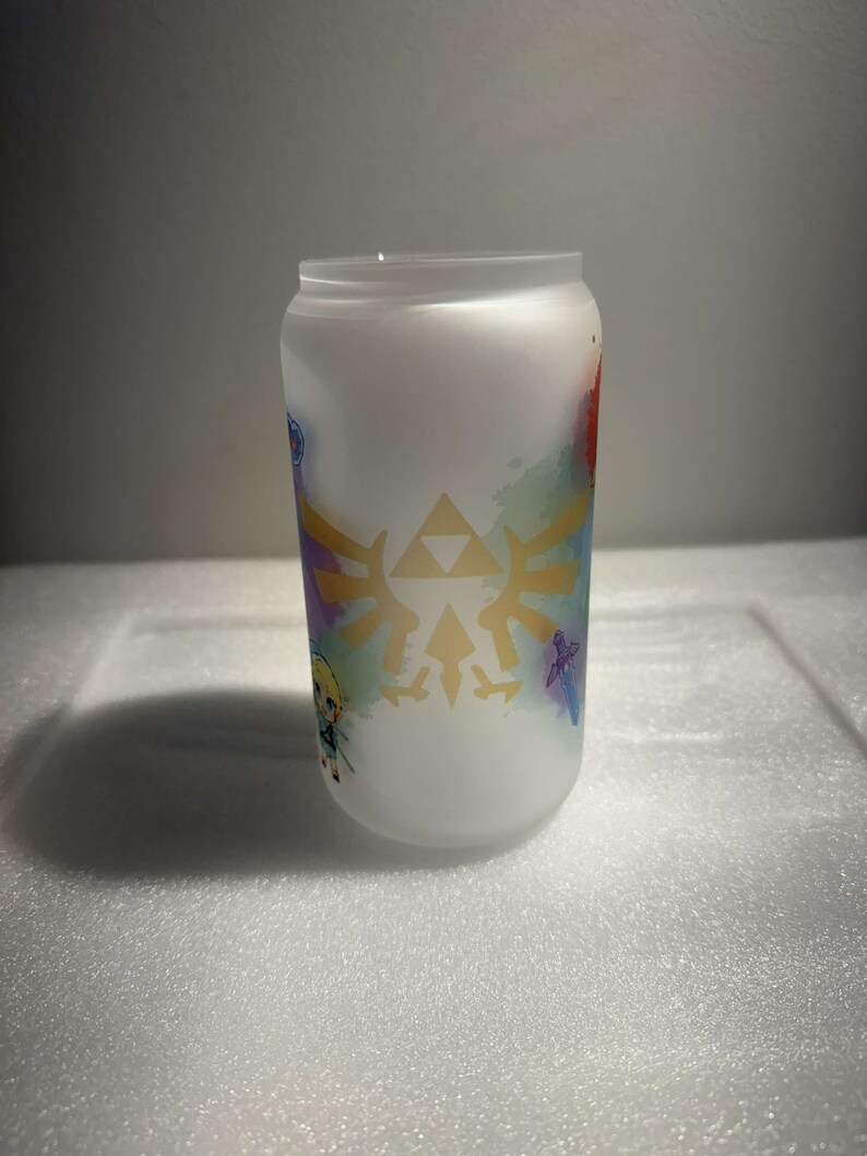 Legend of Zelda - - 16oz Glass Cup, Anime Tumbler, Anime Glass Cup ...