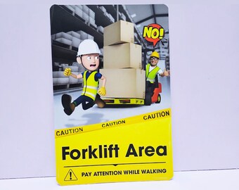 Forklift Truck Safety Signs Collection, FLT, Health & Safety Sign ...