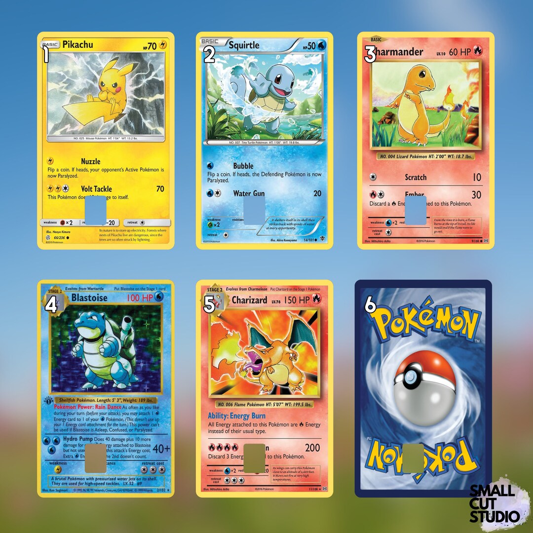Custom Pokemon Creditcard Debit Card Skin Vinyl Sticker small - Etsy