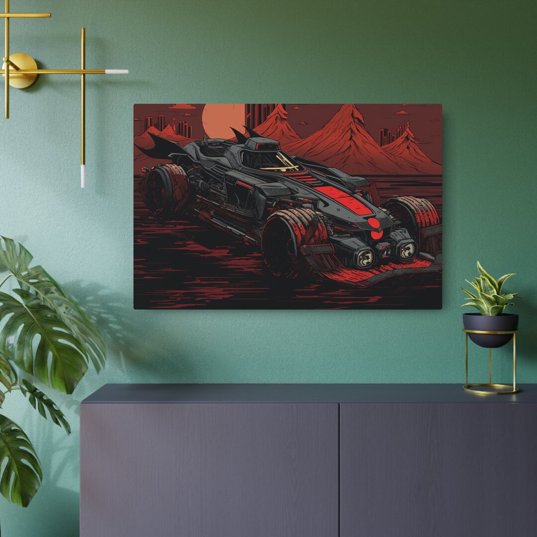 Ukiyo-e Vampire Batman Batmobile V1 Metal Art Sign - Etsy