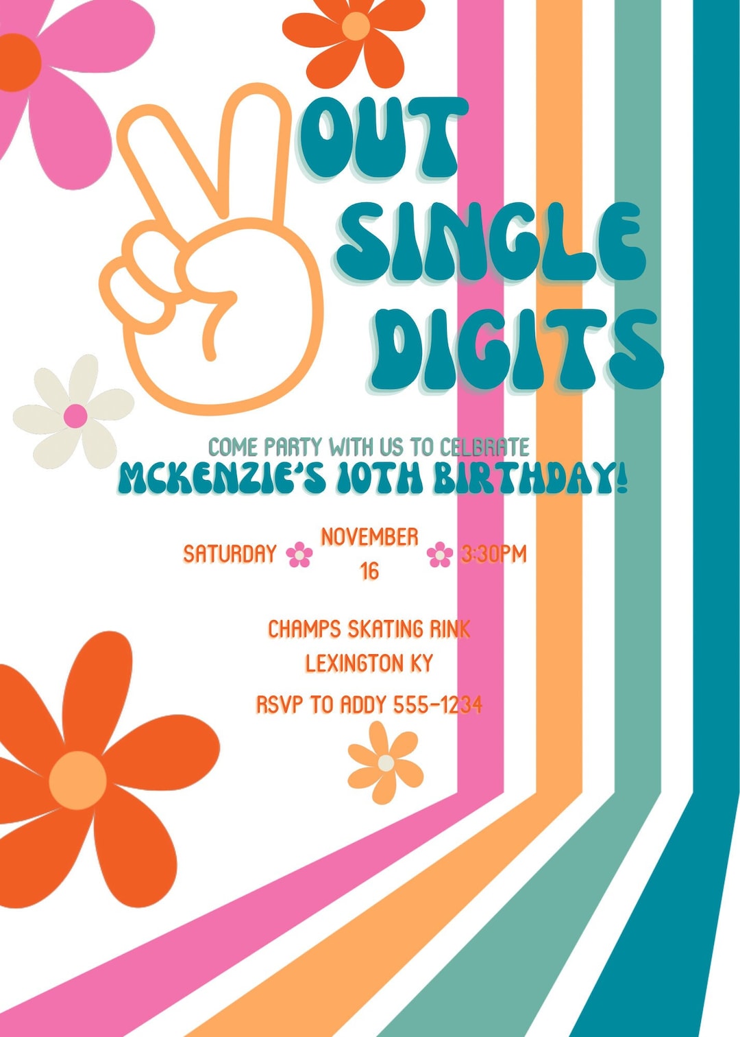 Peace Out Single Digits Birthday Bundle - Etsy