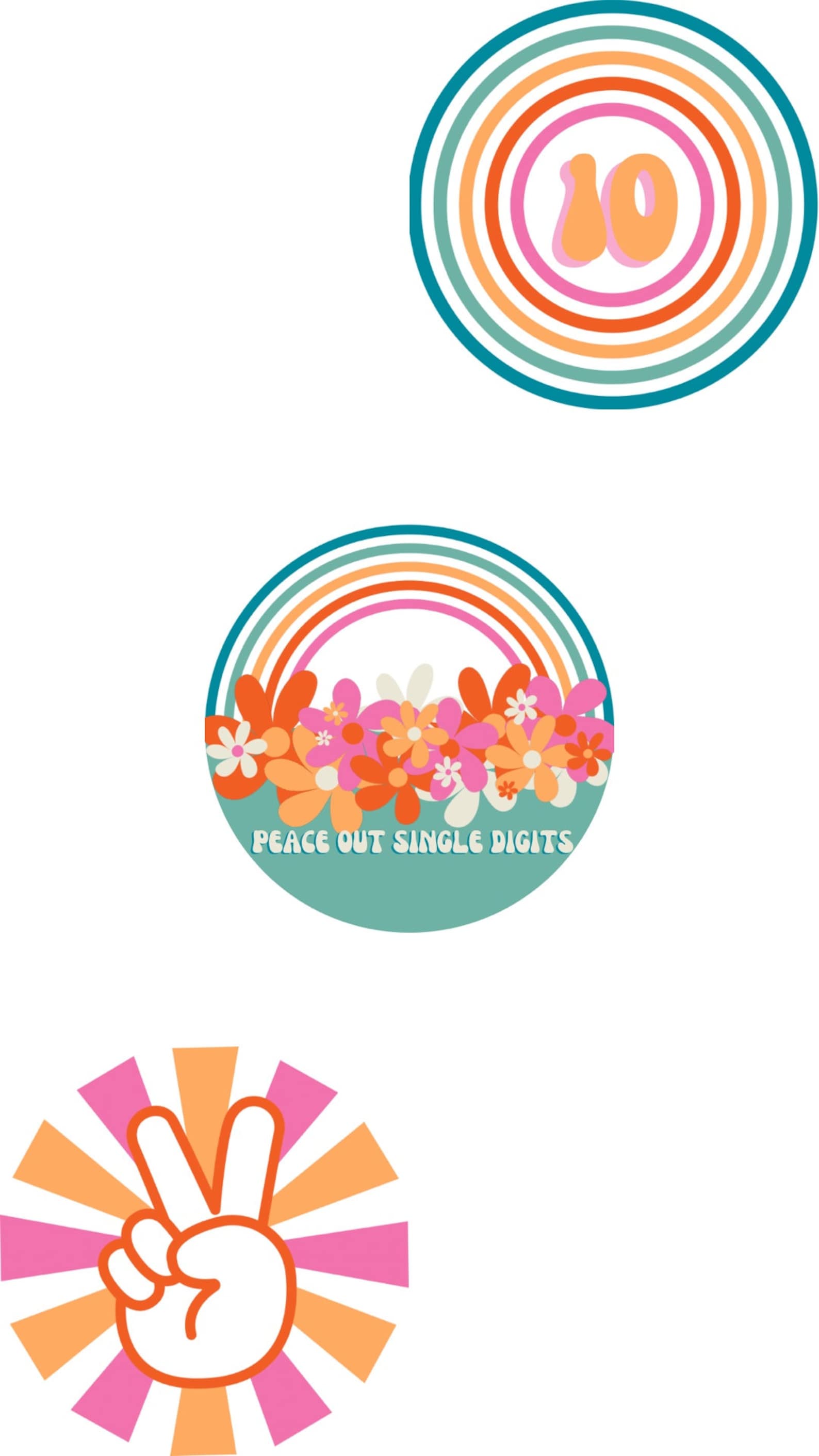 Peace Out Single Digits Birthday Bundle - Etsy