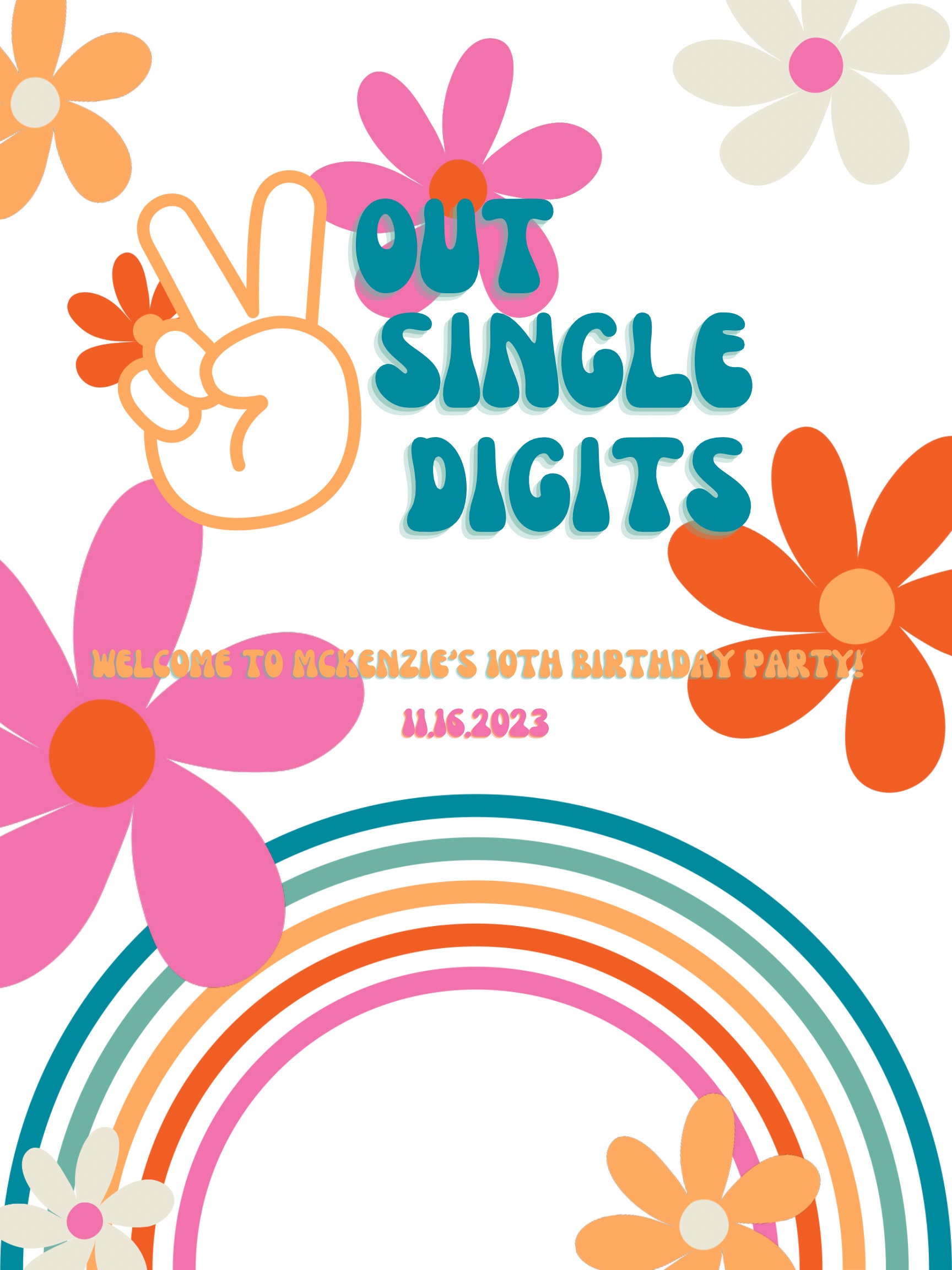 Peace Out Single Digits Birthday Bundle - Etsy