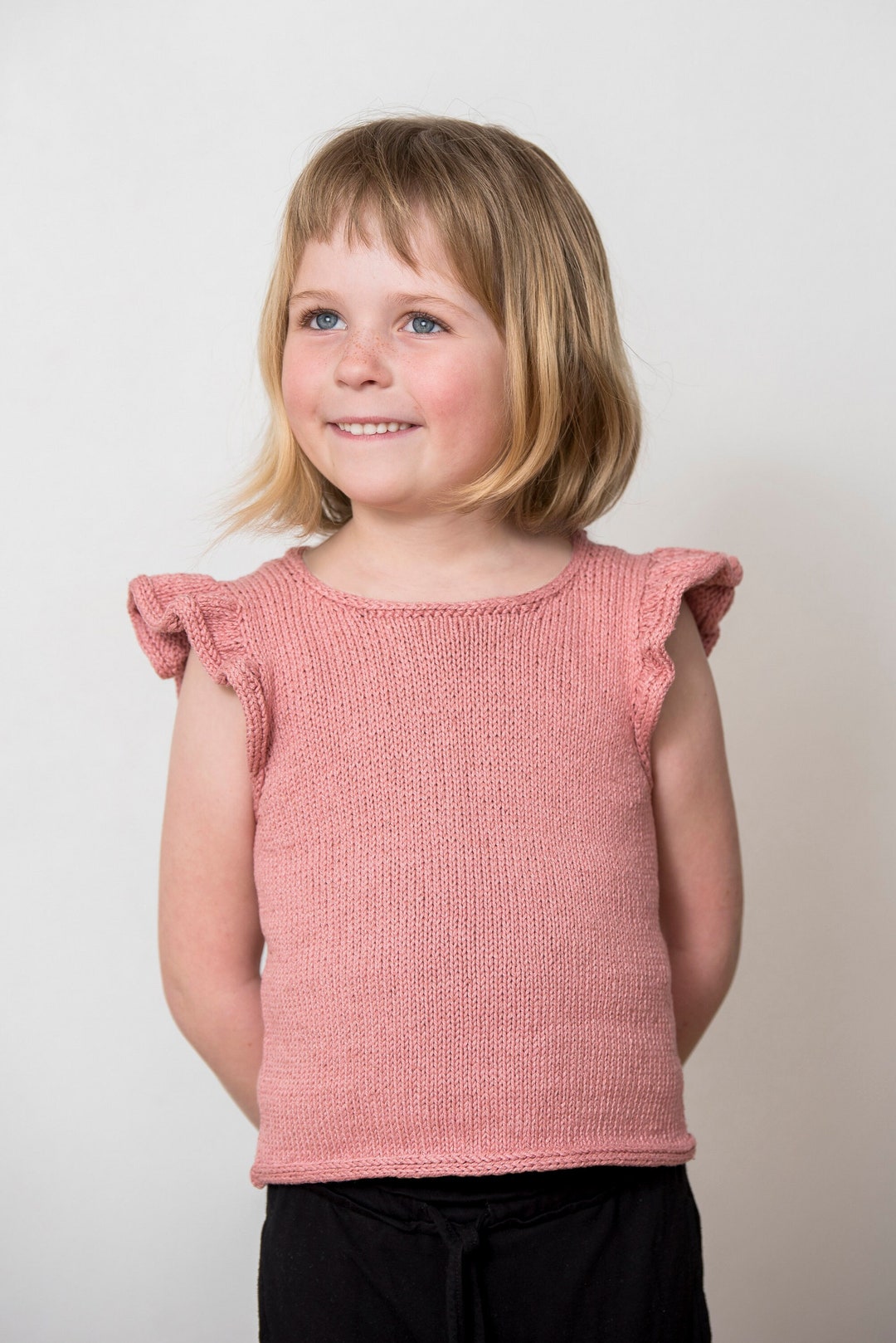 Augusta Ruffle Top Mini / Knitting Pattern (en, Dk, No, De, It) - Etsy