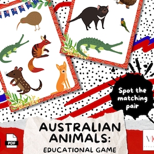 AUSTRALIAN ANIMALS: Educational Game - Etsy