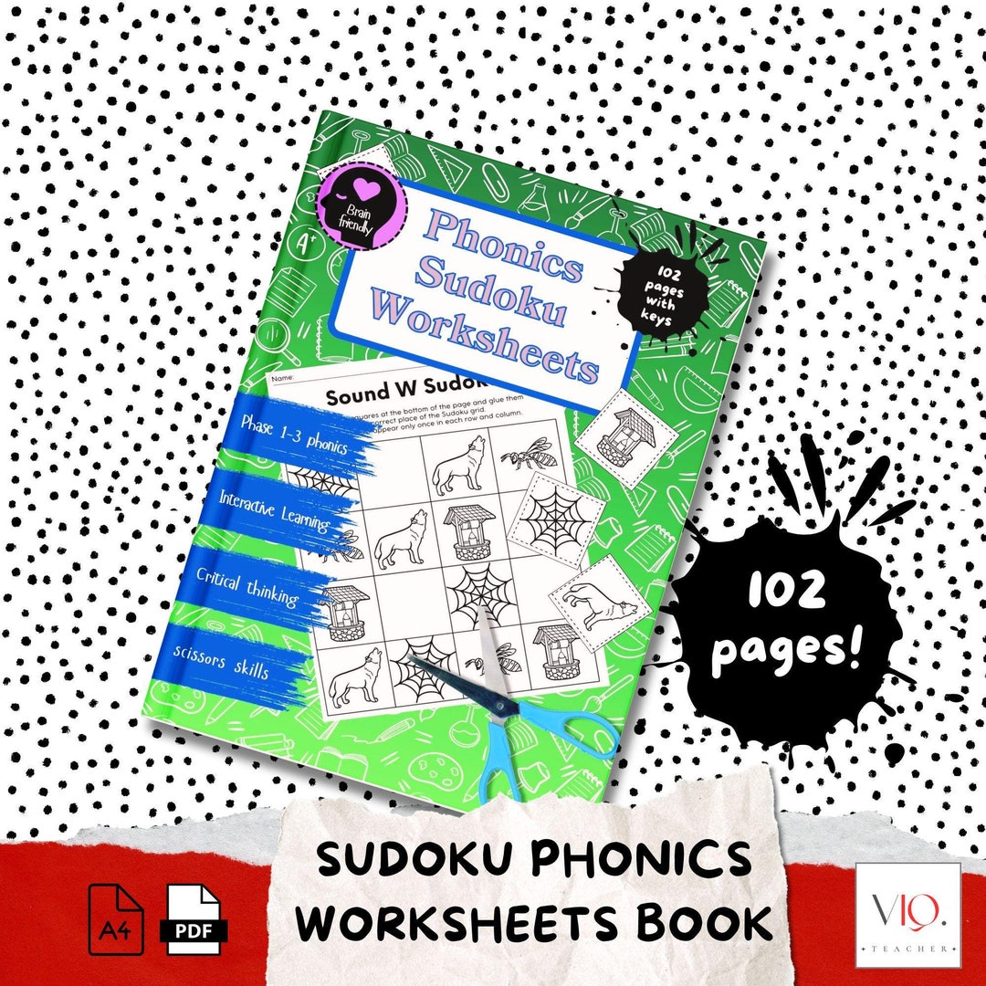 ABC Phonics Sudoku Worksheets - Etsy