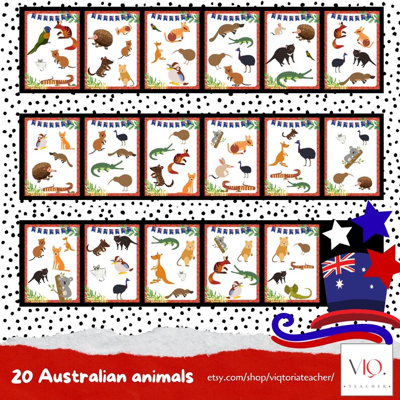 AUSTRALIAN ANIMALS: Educational Game - Etsy