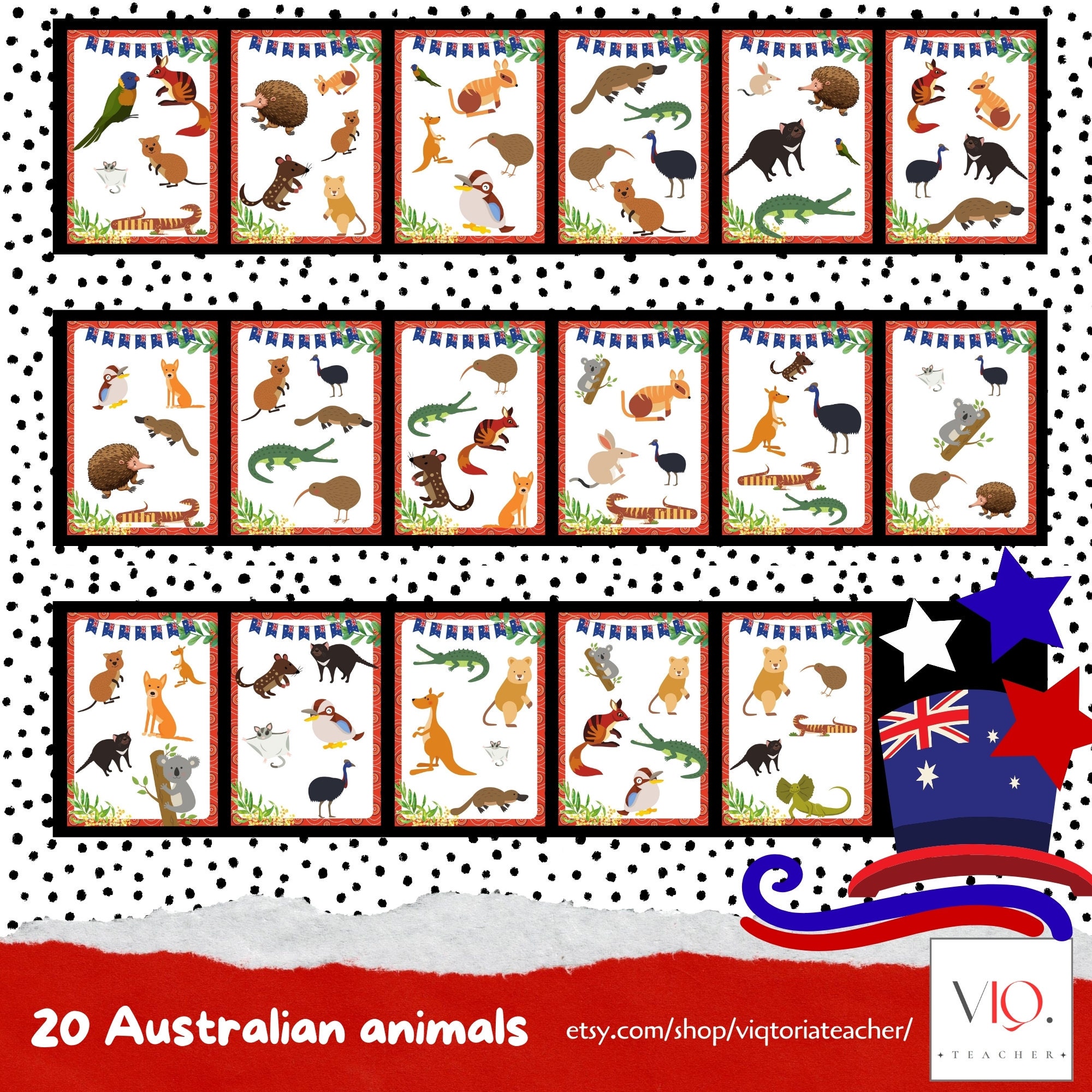 AUSTRALIAN ANIMALS: Educational Game - Etsy
