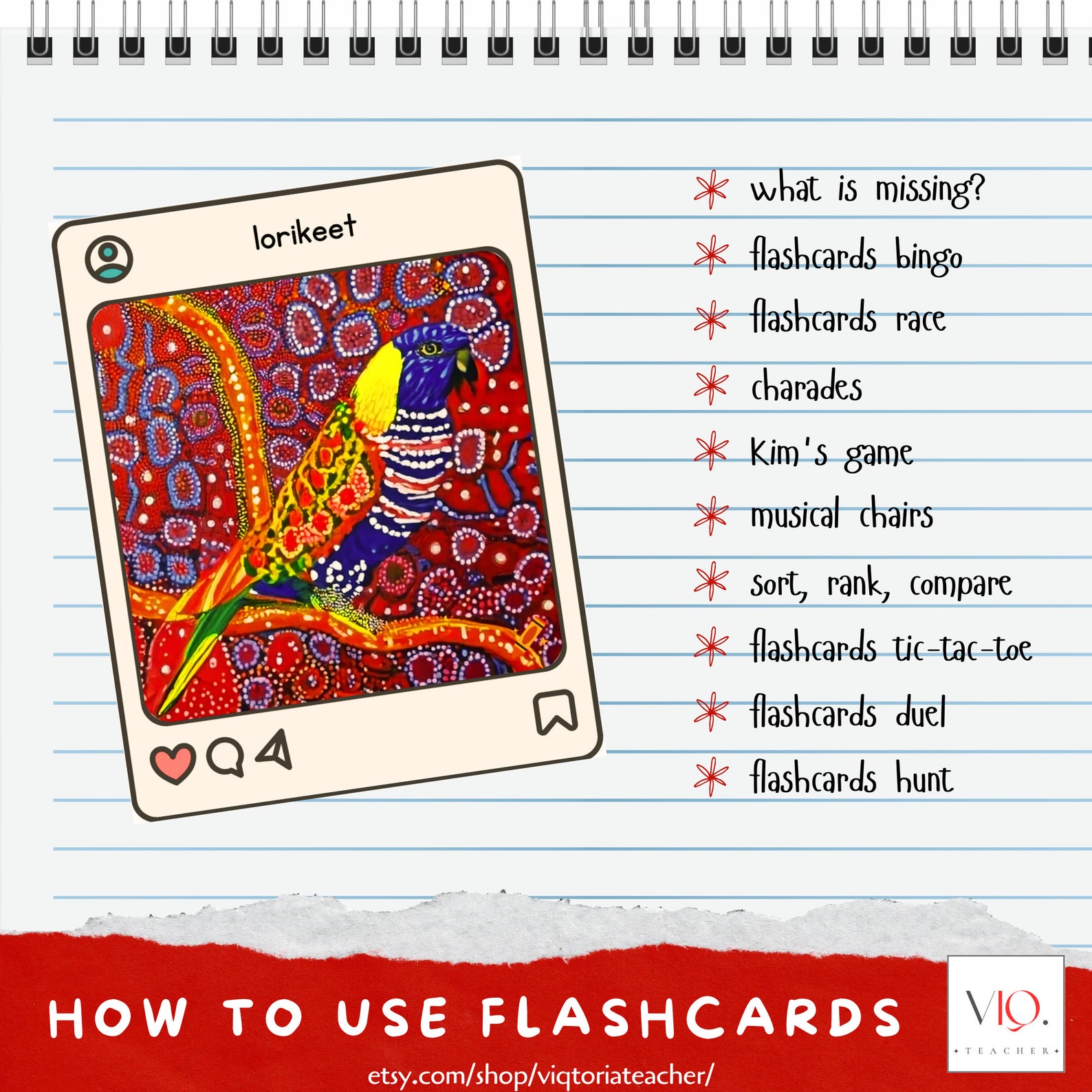 18x2 AUSTRALIAN ANIMALS FLASHCARDS (made in Aboriginal Art) - Etsy