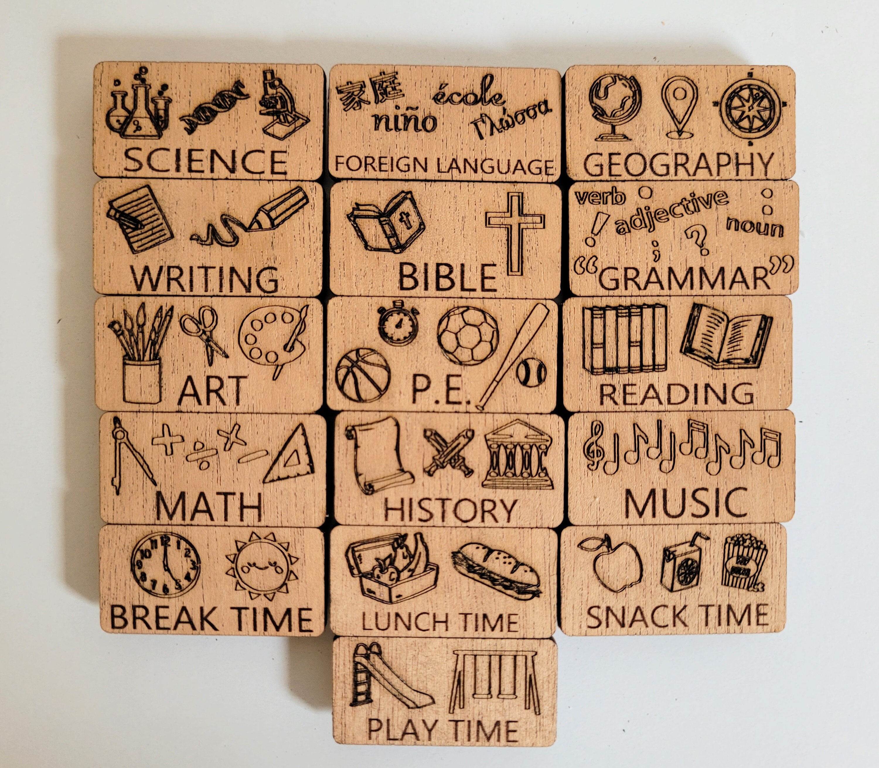 Homeschool / Homework Chart Custom School Subjects Chart for Kids - Etsy