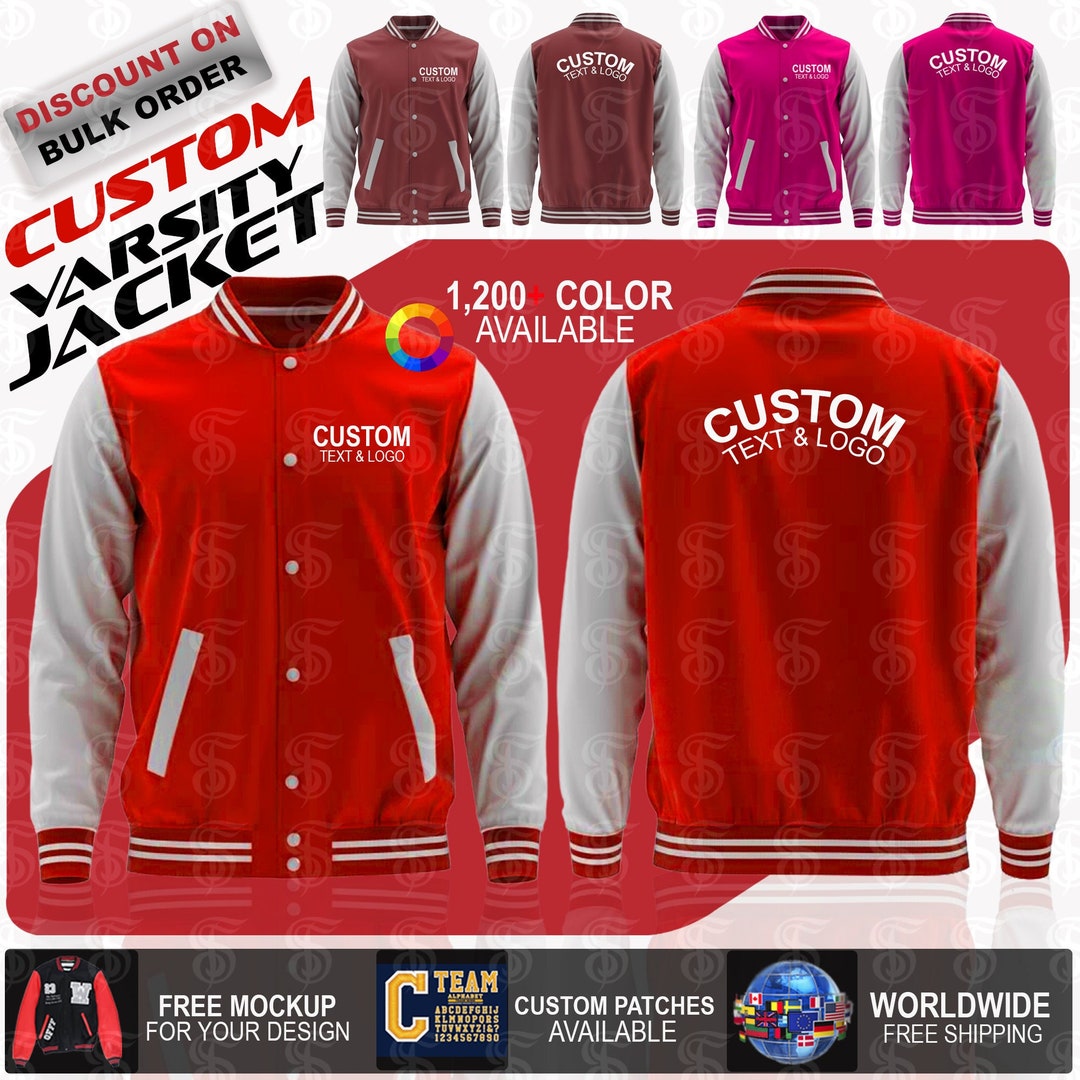 Custom Varsity Jacket for Men Women Kids, Varsity Letterman Jacket ...