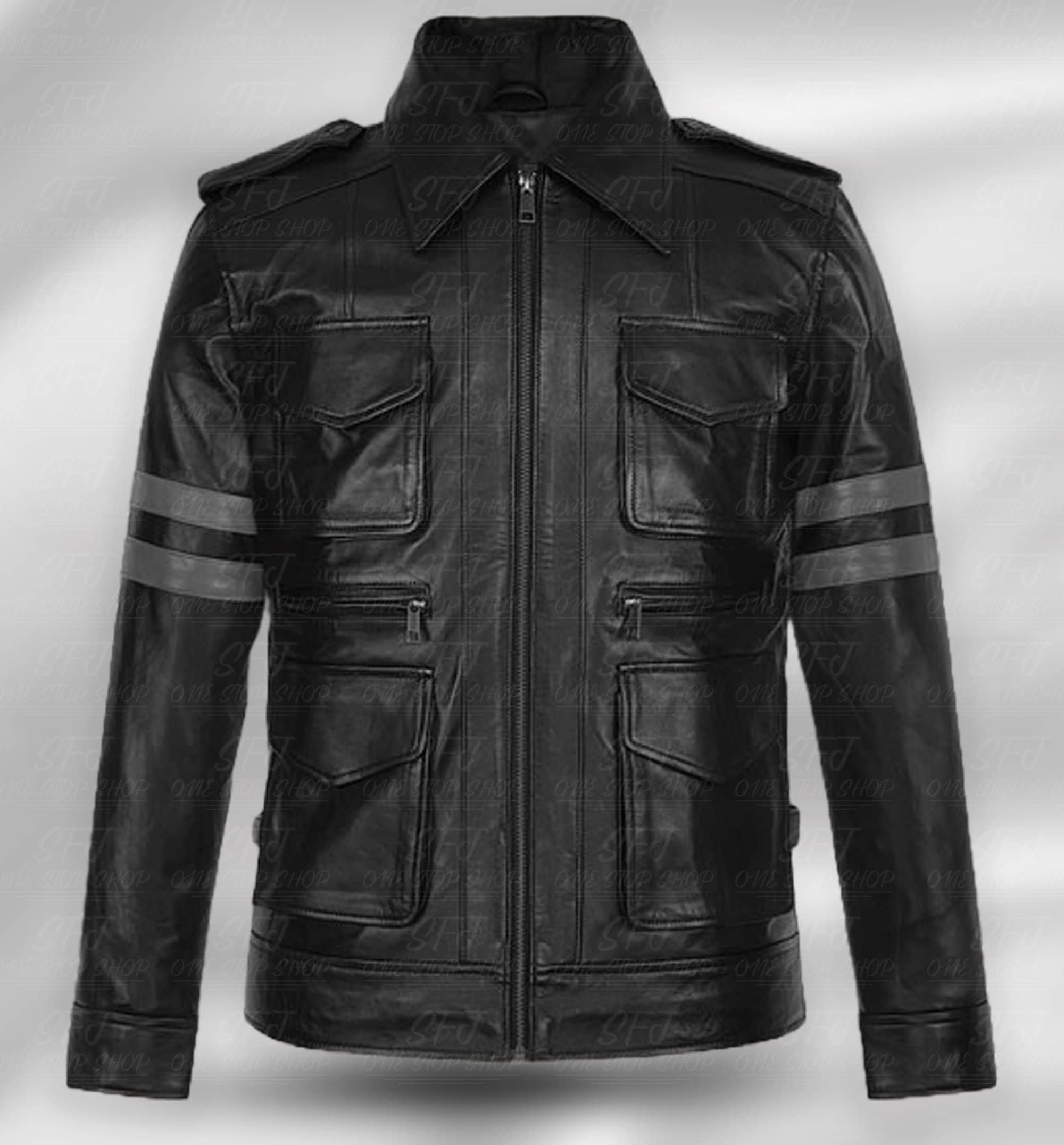 Leon Kennedy Resident Evil 6 Leather Jacket, 100% Genuine CHOWHIDE Leon ...