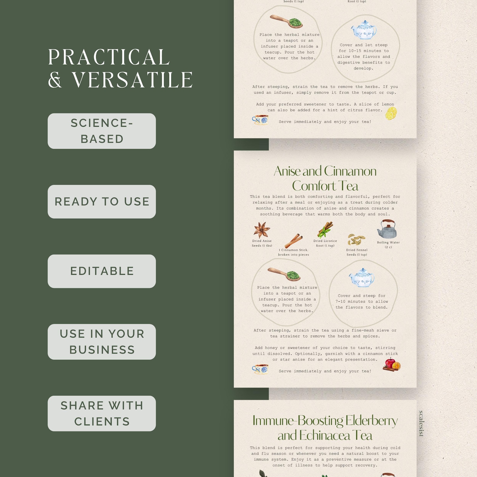 Herbal Tea Recipes Printable PDF, 20 Wellness Blends for Relaxation ...