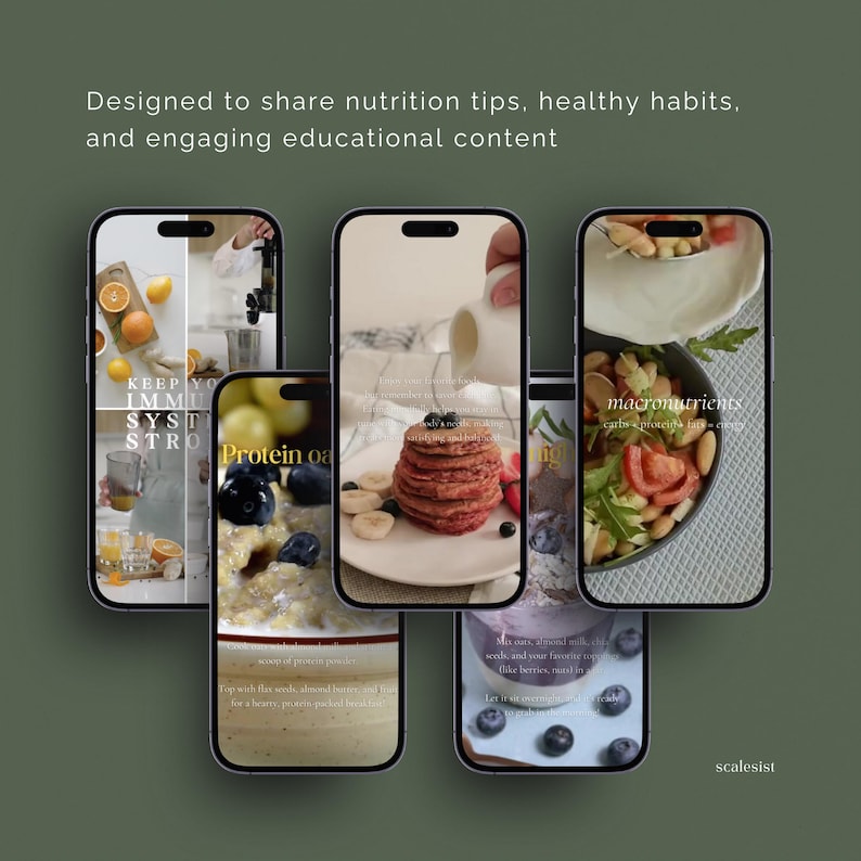 25 Nutrition Coach Instagram Reel Editable in Canva, Health Wellness ...