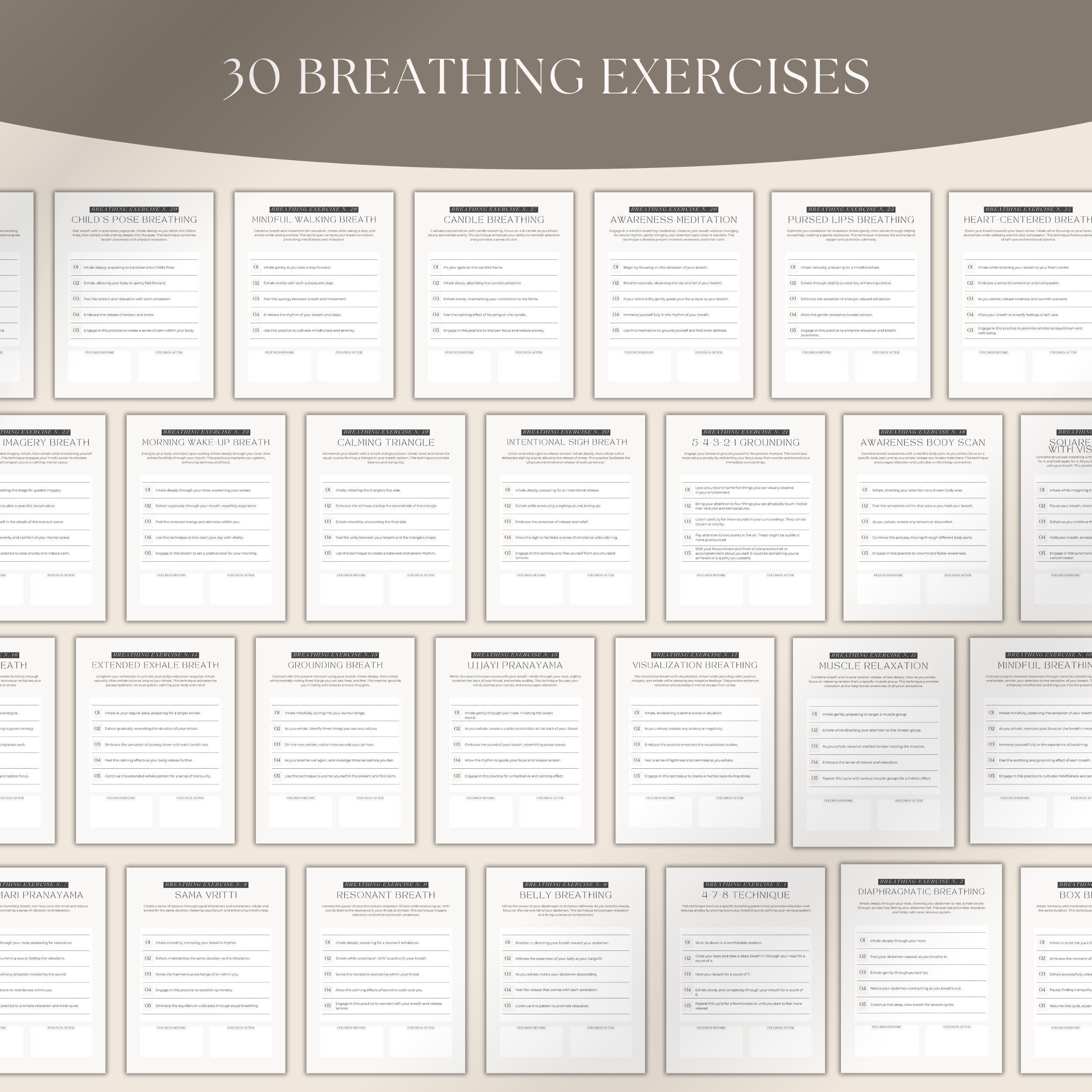 Anxiety Workbook 70 Self-care Worksheets With Smooth Design Printable ...
