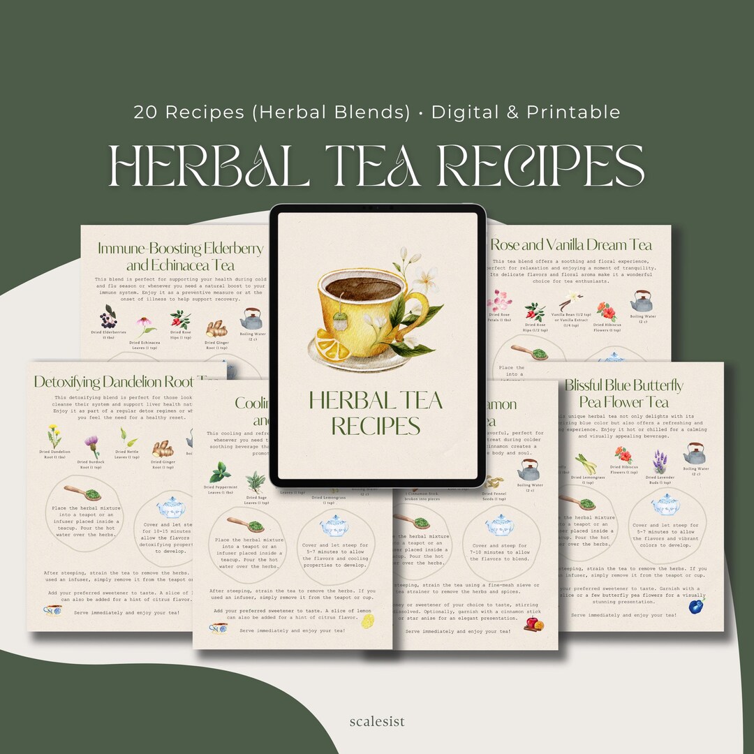 Herbal Tea Recipes, 20 Health-boosting Blends • Mindful Holistic ...