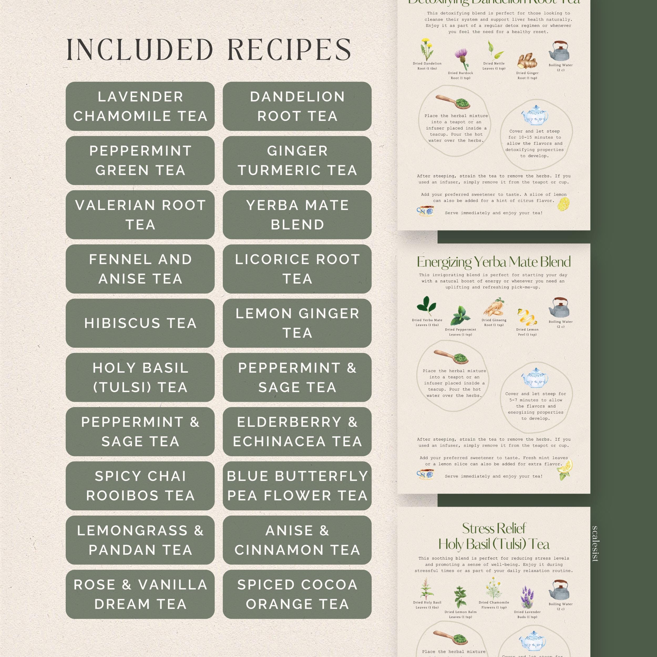 20 Herbal Tea Recipes, Wellness Blends for Relaxation Immunity and ...