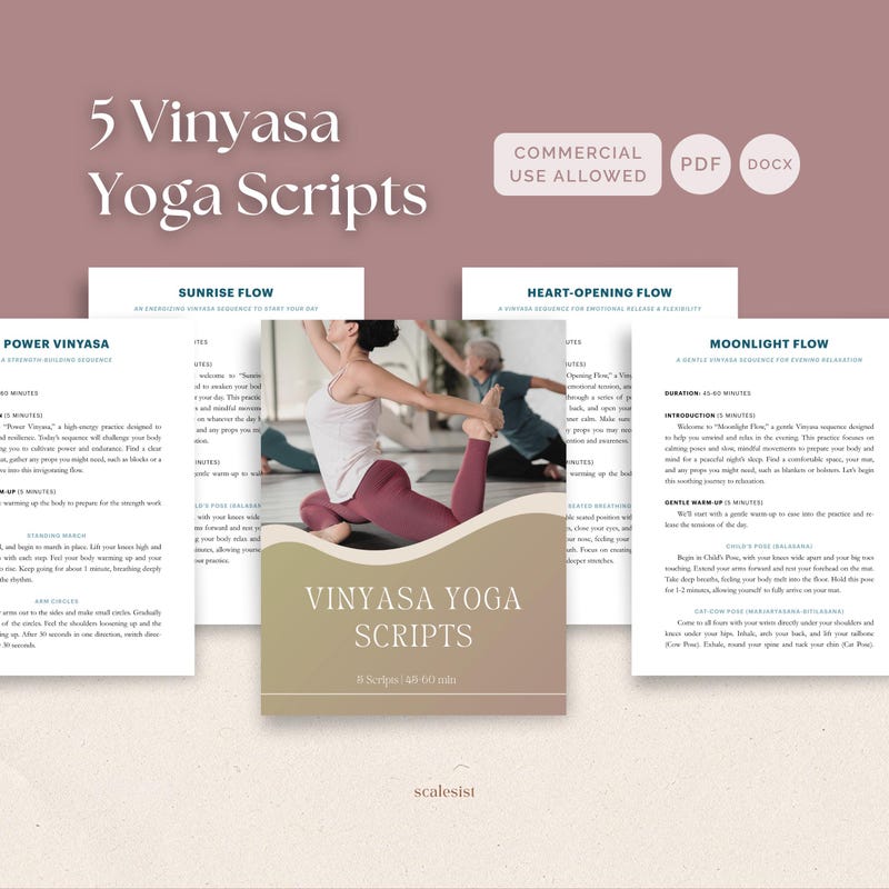 Yoga Sequences Vinyasa - Etsy