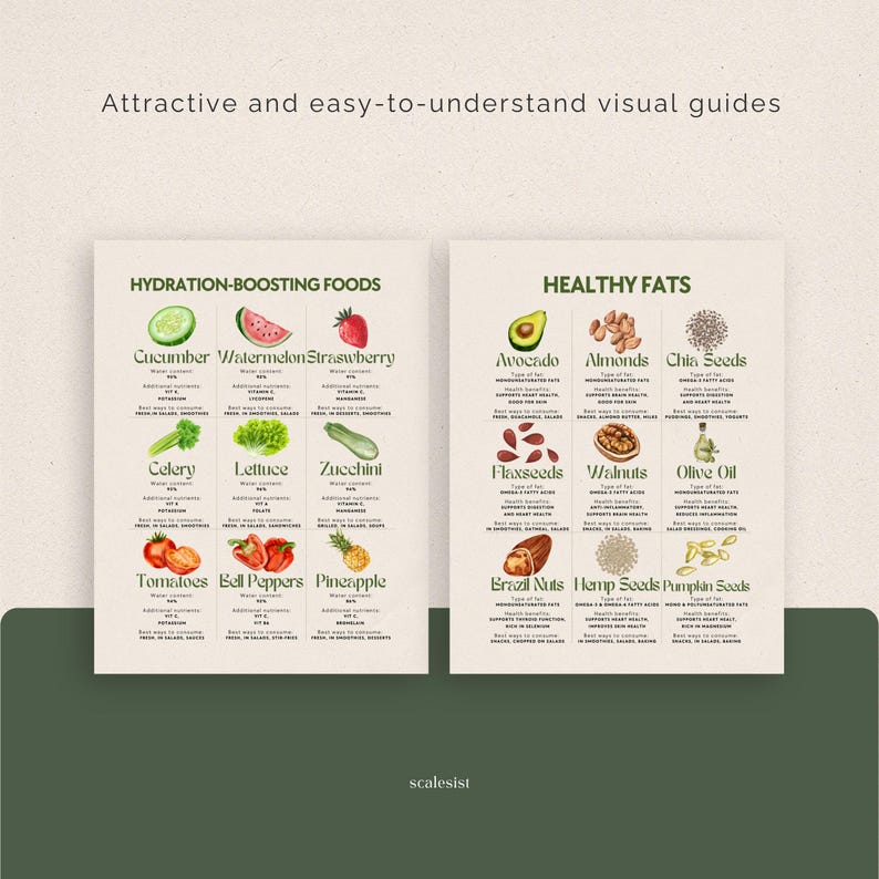 6 Nutrition Infographics, Printable PDF: Superfoods Fiber Antioxidants ...