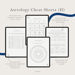 Astrology Cheat Sheets and Zodiac Signs Cheat Sheets • Astrology ...