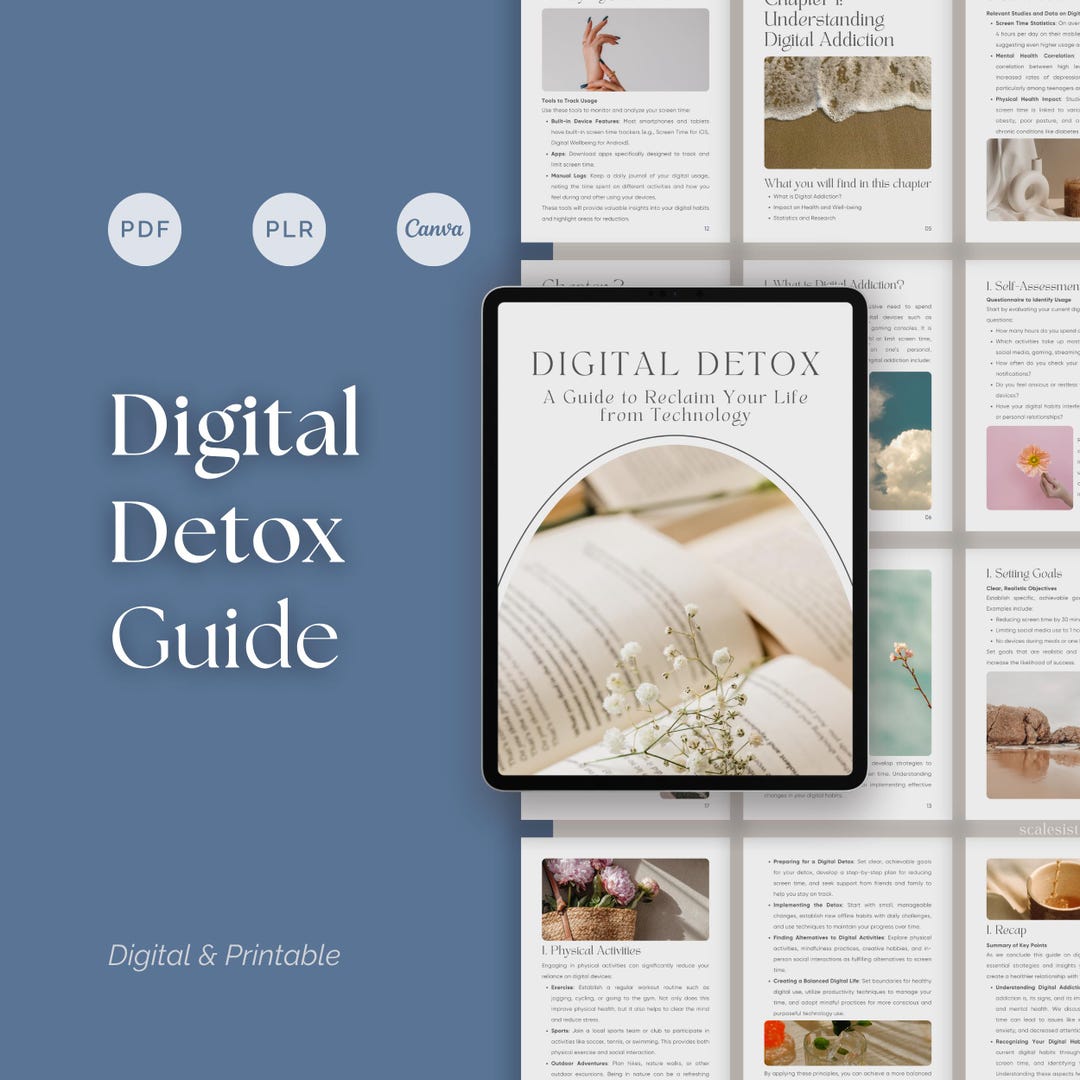 Digital Detox Ebook for Coaches, Screen Time & Digital Addiction Guide ...