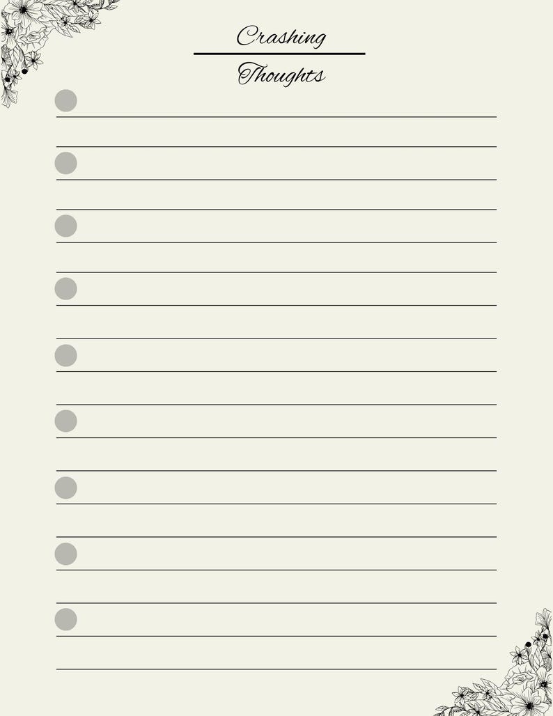 Crash Out Journal- Printable Guided Journal Pages - Etsy