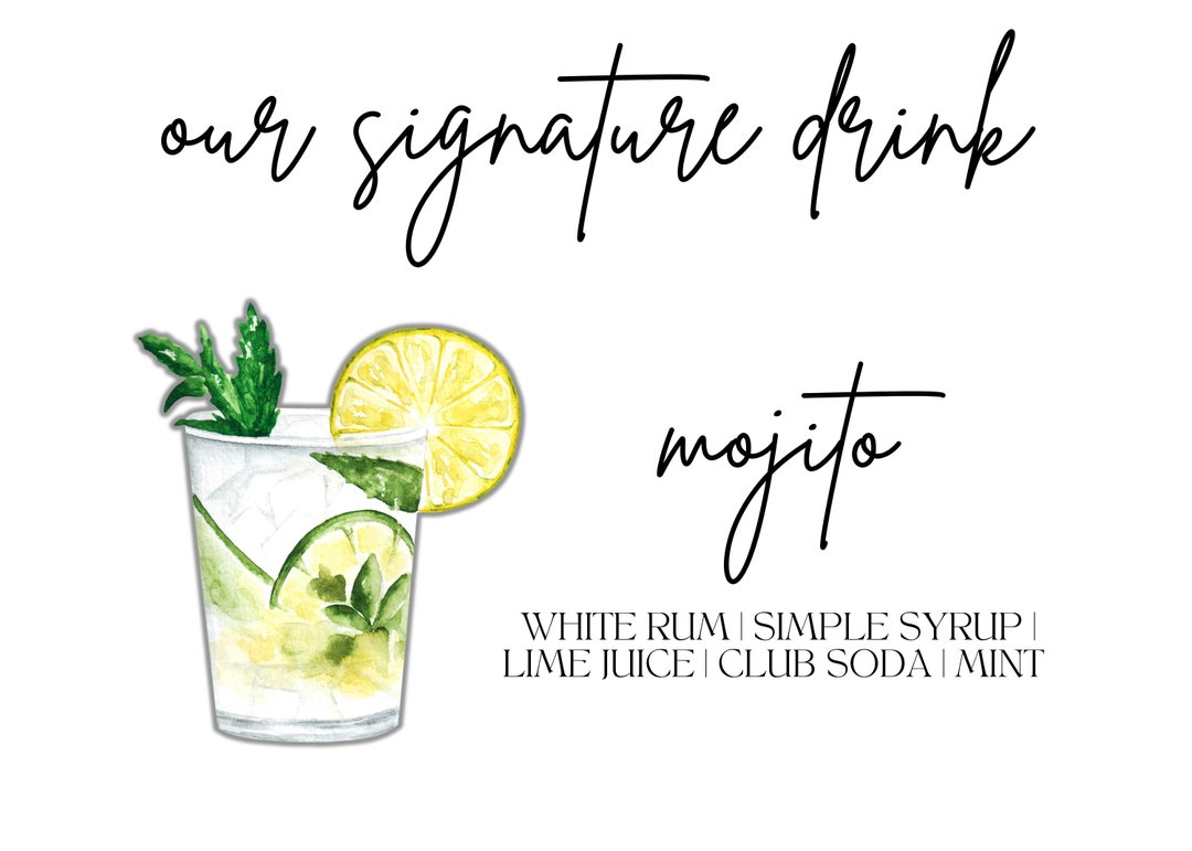 Signature Drink Signage - Etsy