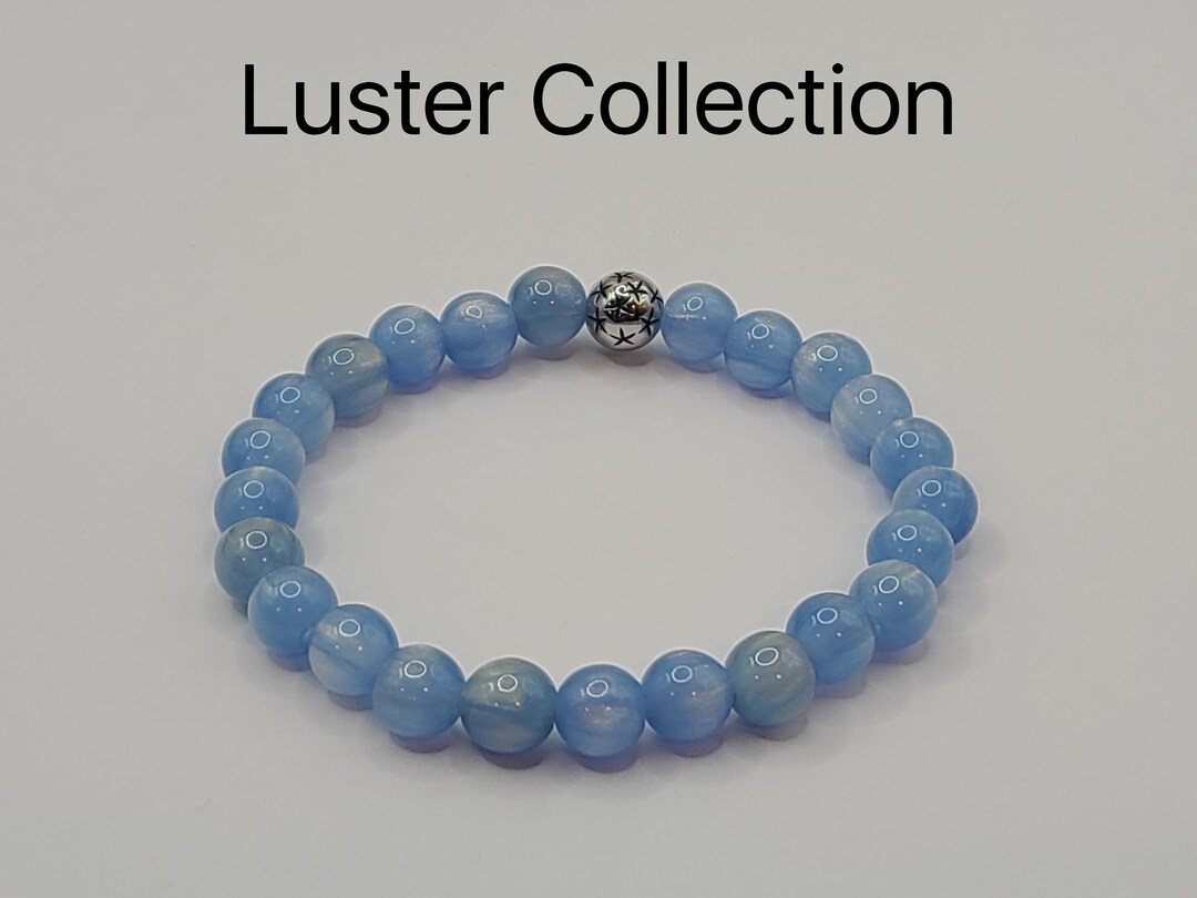 Powder Blue Gold Dust Luster Bracelet - Etsy