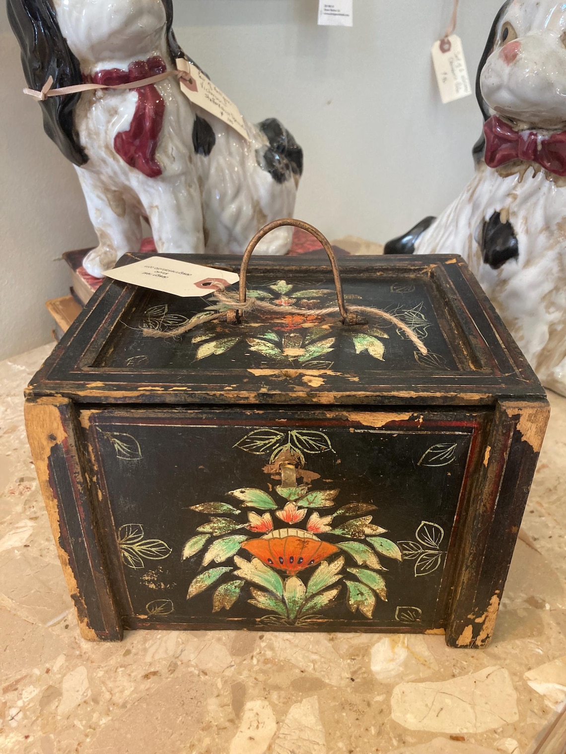 Vintage Indian Wooden Handpainted Box - Etsy