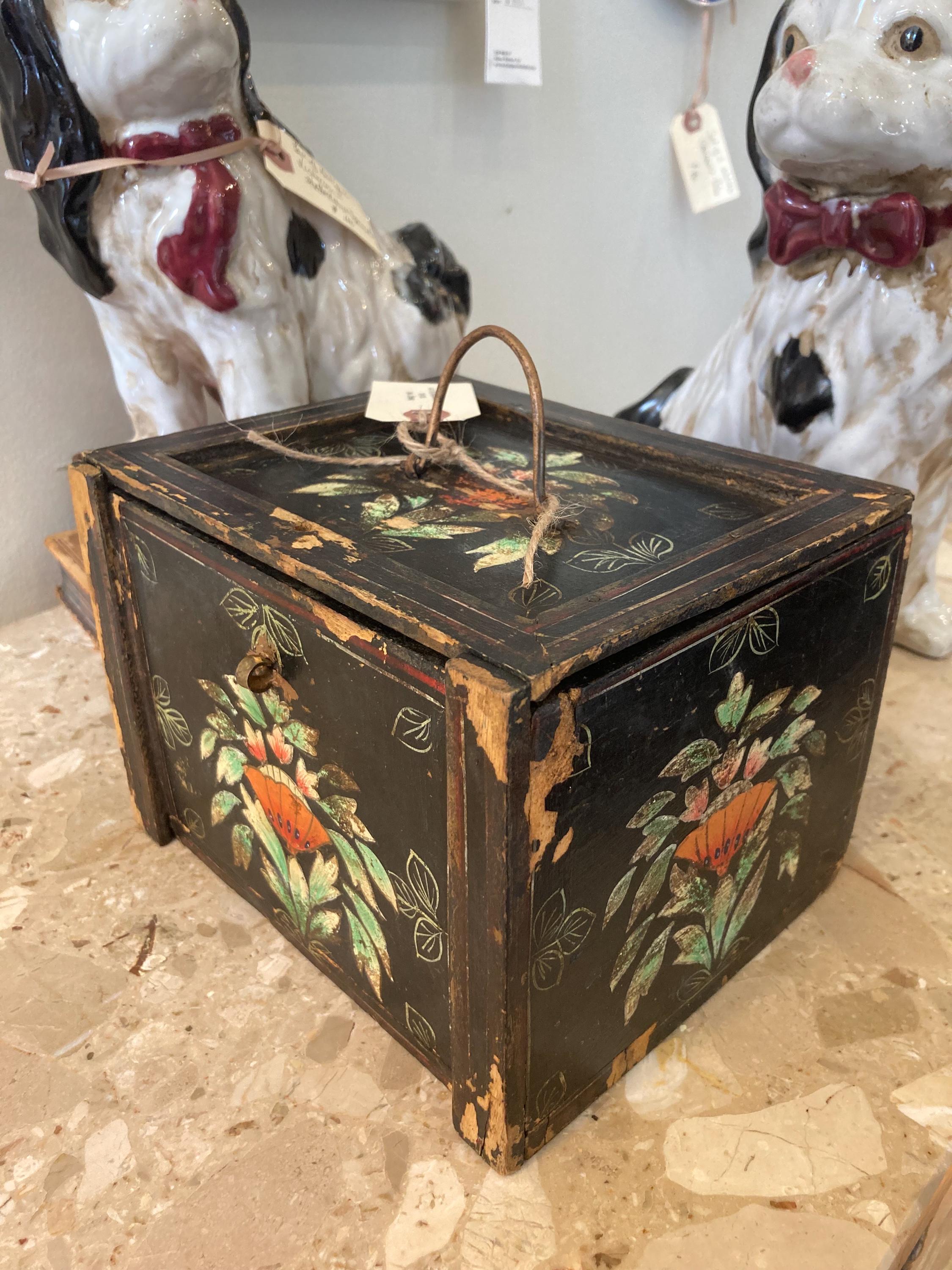 Vintage Indian Wooden Handpainted Box - Etsy