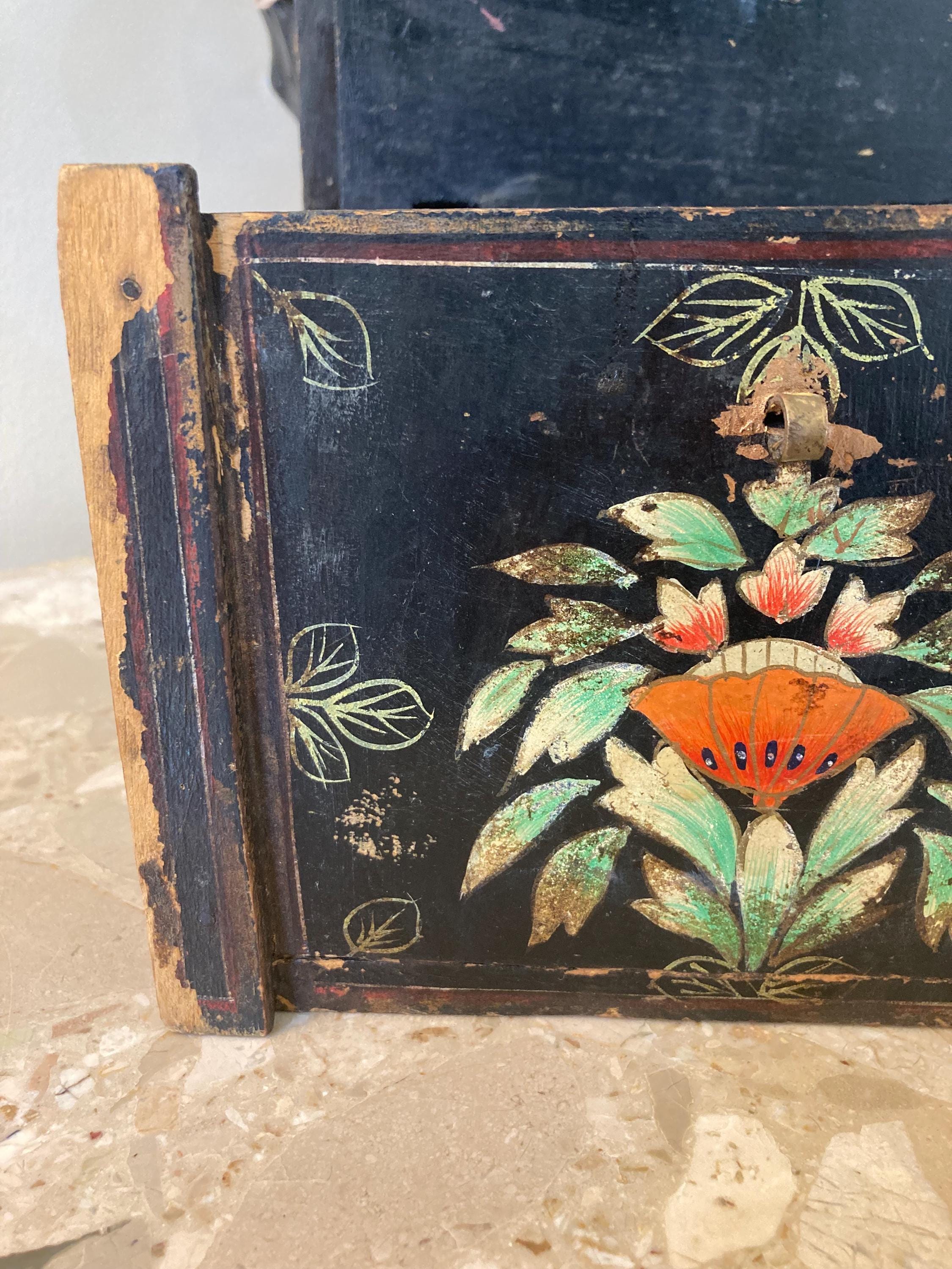 Vintage Indian Wooden Handpainted Box - Etsy