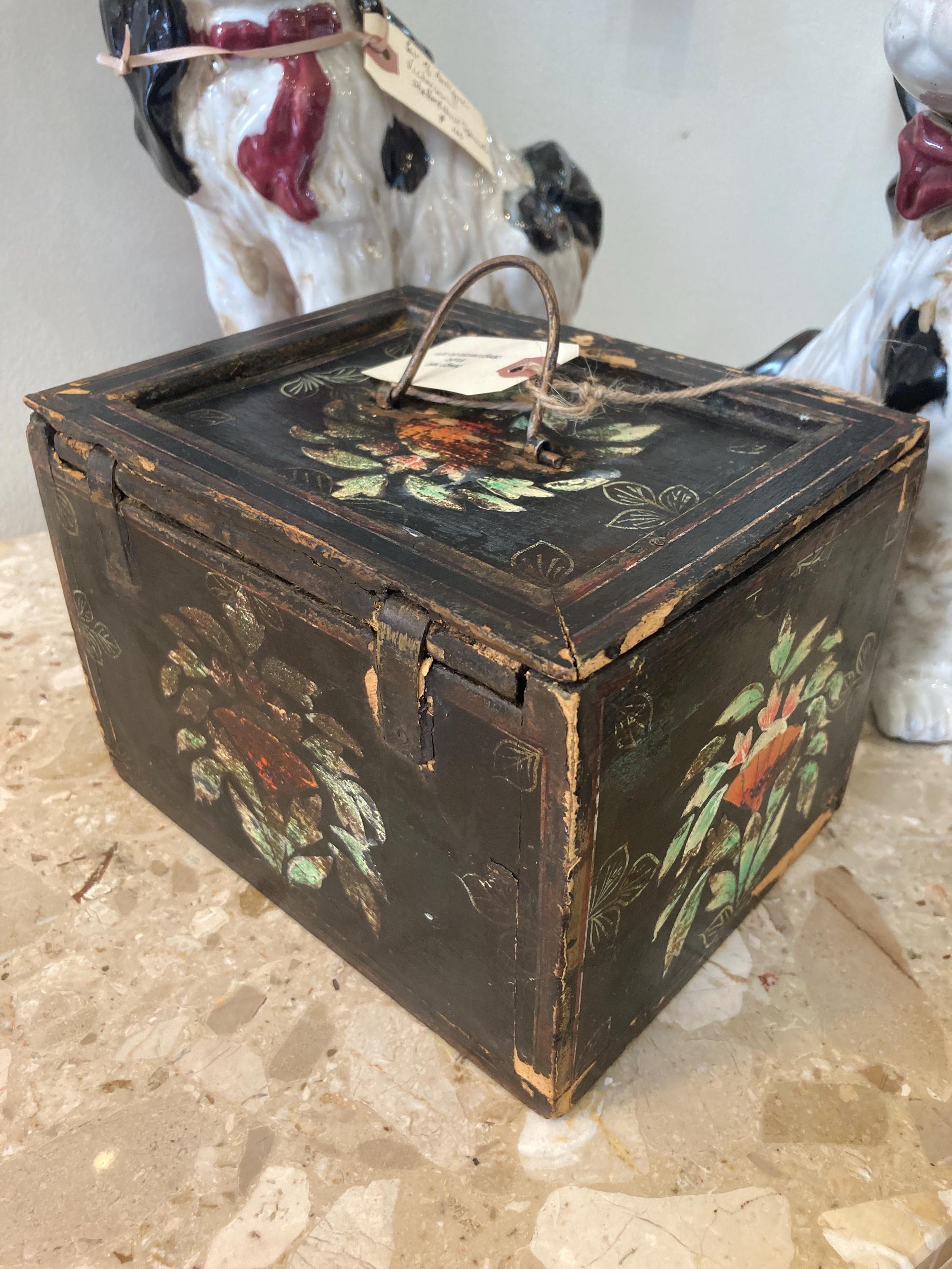 Vintage Indian Wooden Handpainted Box - Etsy
