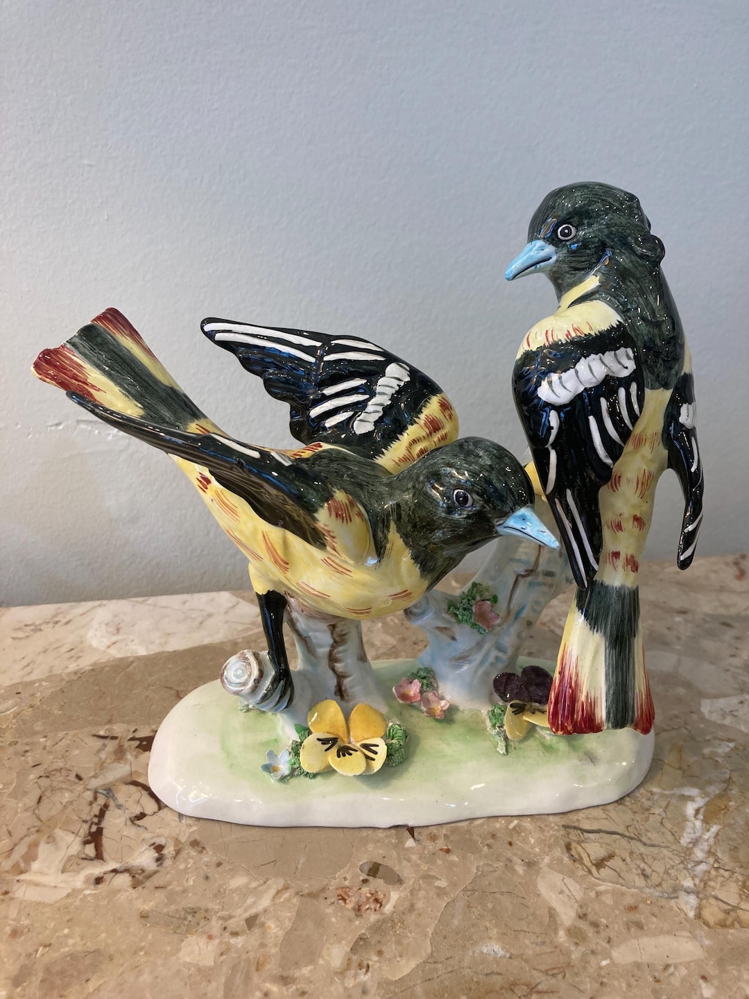 Vintage Porcelain Birds Figurine - Etsy
