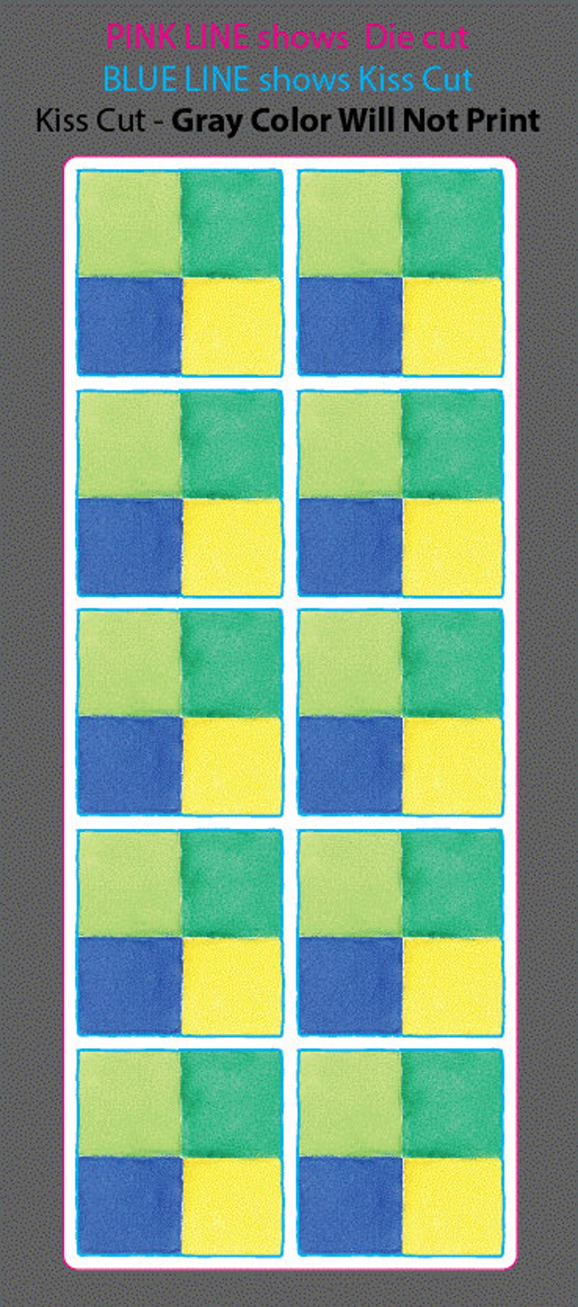 Watercolor Square Wall Decals | Hand Painted Square Motif | Reusable ...