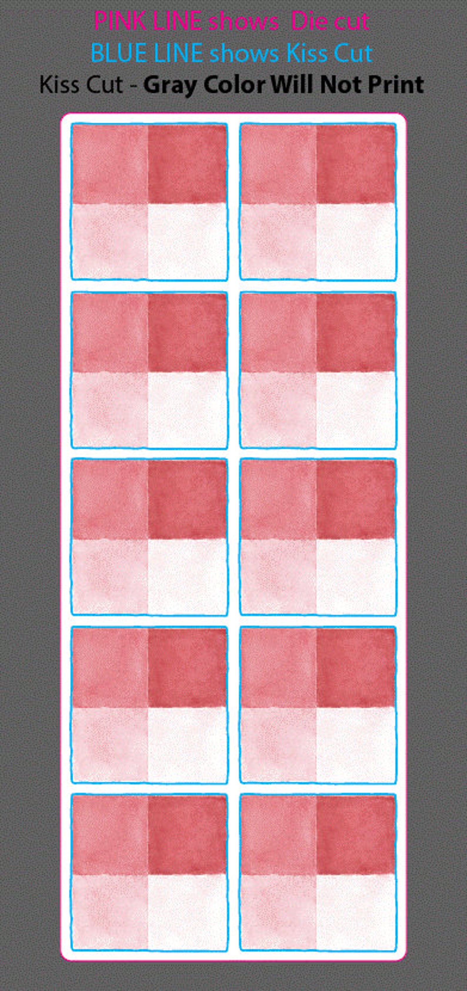 Watercolor Square Wall Decals | Hand Painted Square Motif | Reusable ...