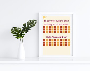 30 Day Oral Hygiene Chart / Digital Download /printable - Etsy