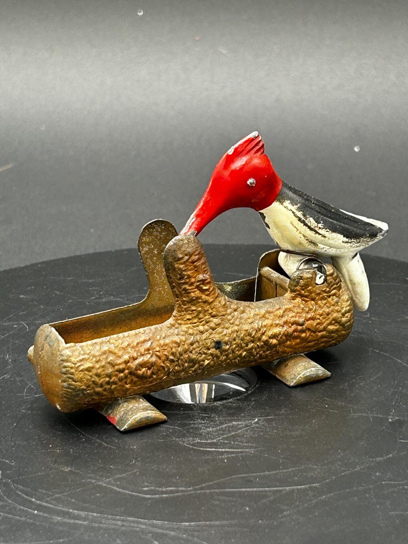 Vintage Woodpecker Toothpick Dispenser - Etsy
