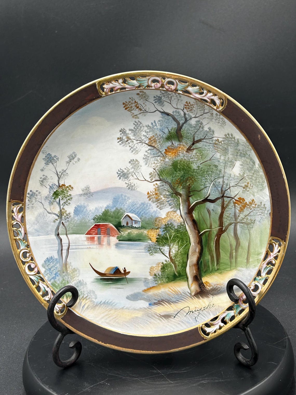 Vintage Hand Painted & Signed Plates - Etsy