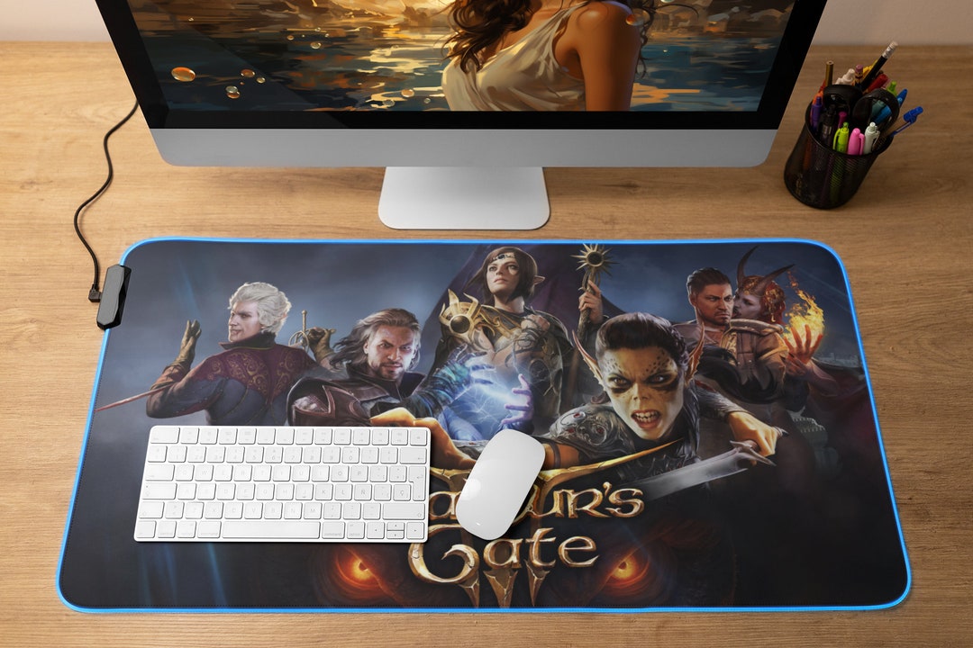 Baldurs Gate LED Gaming Mouse Pad Baldurs Gate Merch Desk Mat Gaming ...