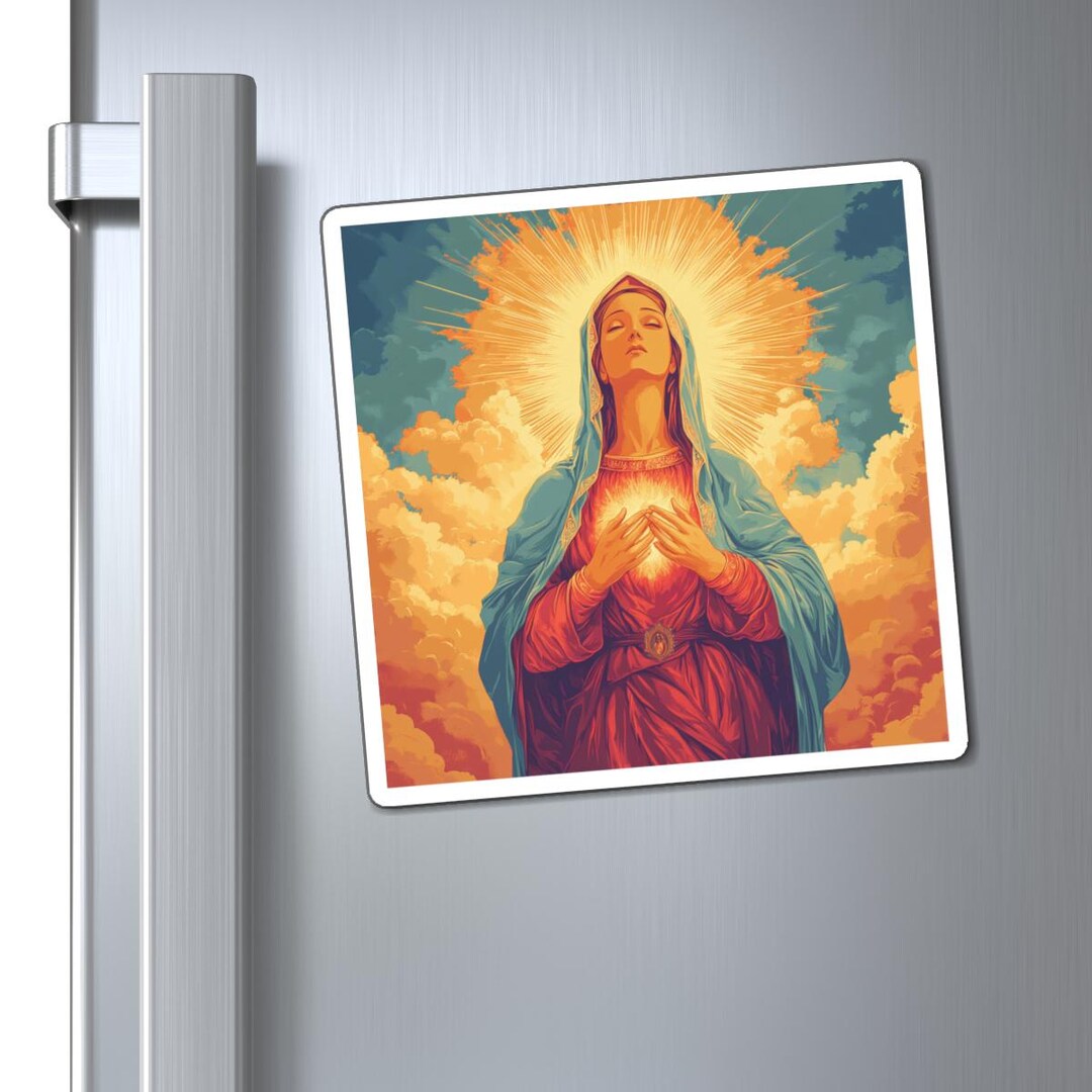 Immaculate Heart of Mary Magnet | Catholic Sacred Art Decoration - Etsy