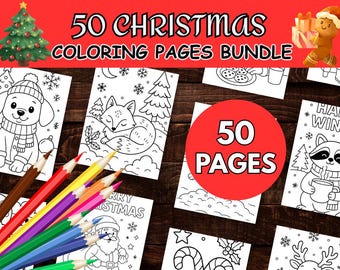 50 Christmas Coloring Pages for Kids | Holiday Winter Scenes ...
