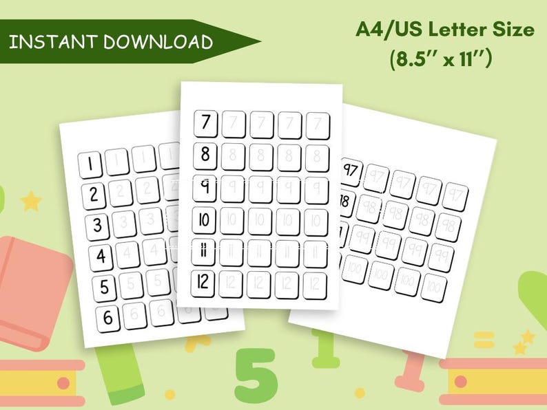 Kids Math Worksheets Bundle, Addition Subtraction, Trace Numbers ...