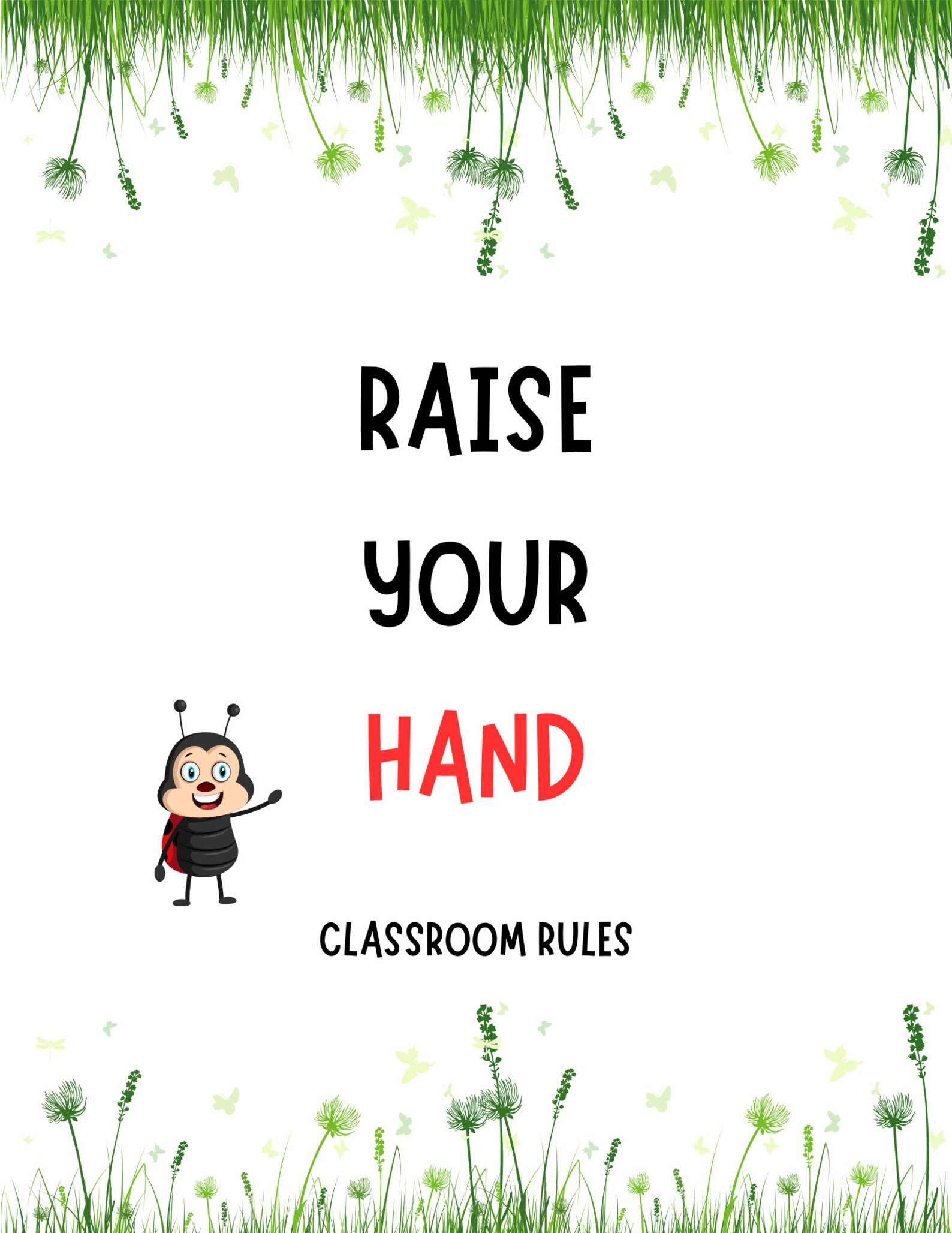 Printable Back to School Ladybug Themed Classroom Decor Bundle ...